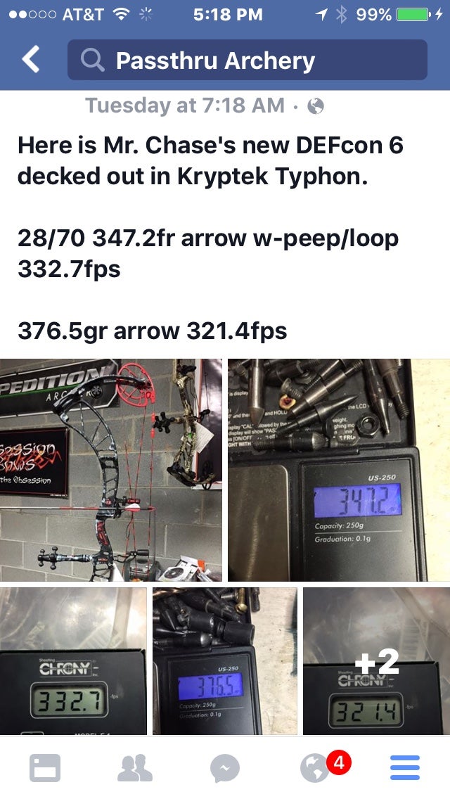 80lb. Obsession DEFcon 6 (speed results) | Page 4 | Archery Talk Forum