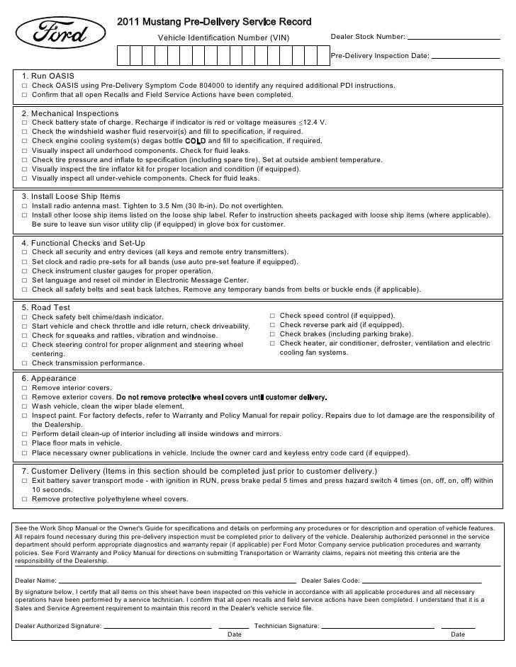 Preparing for delivery - Important checklist | Ford Focus RS Forum