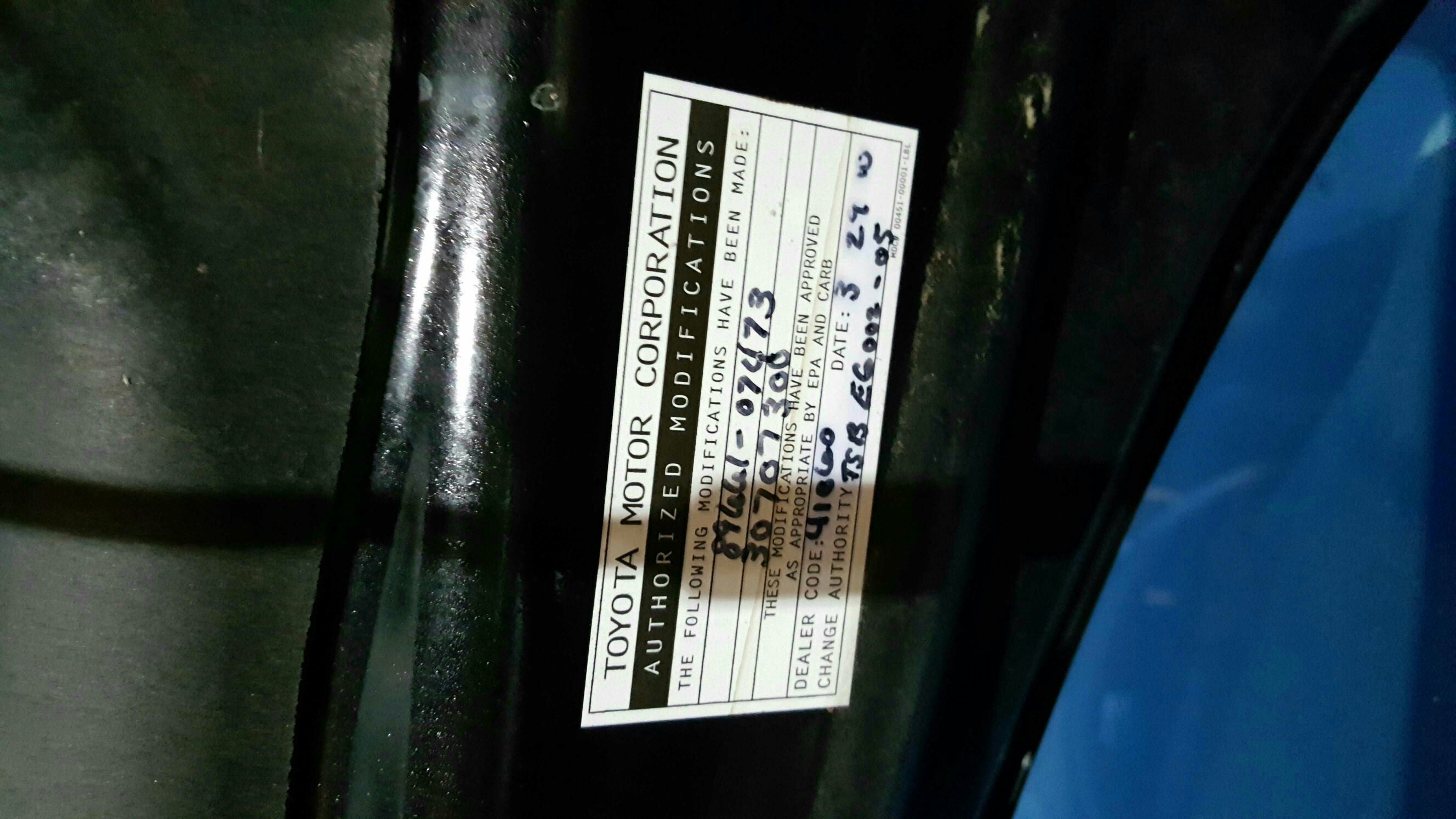 Toyota campaign sticker under hood? | Toyota Nation Forum