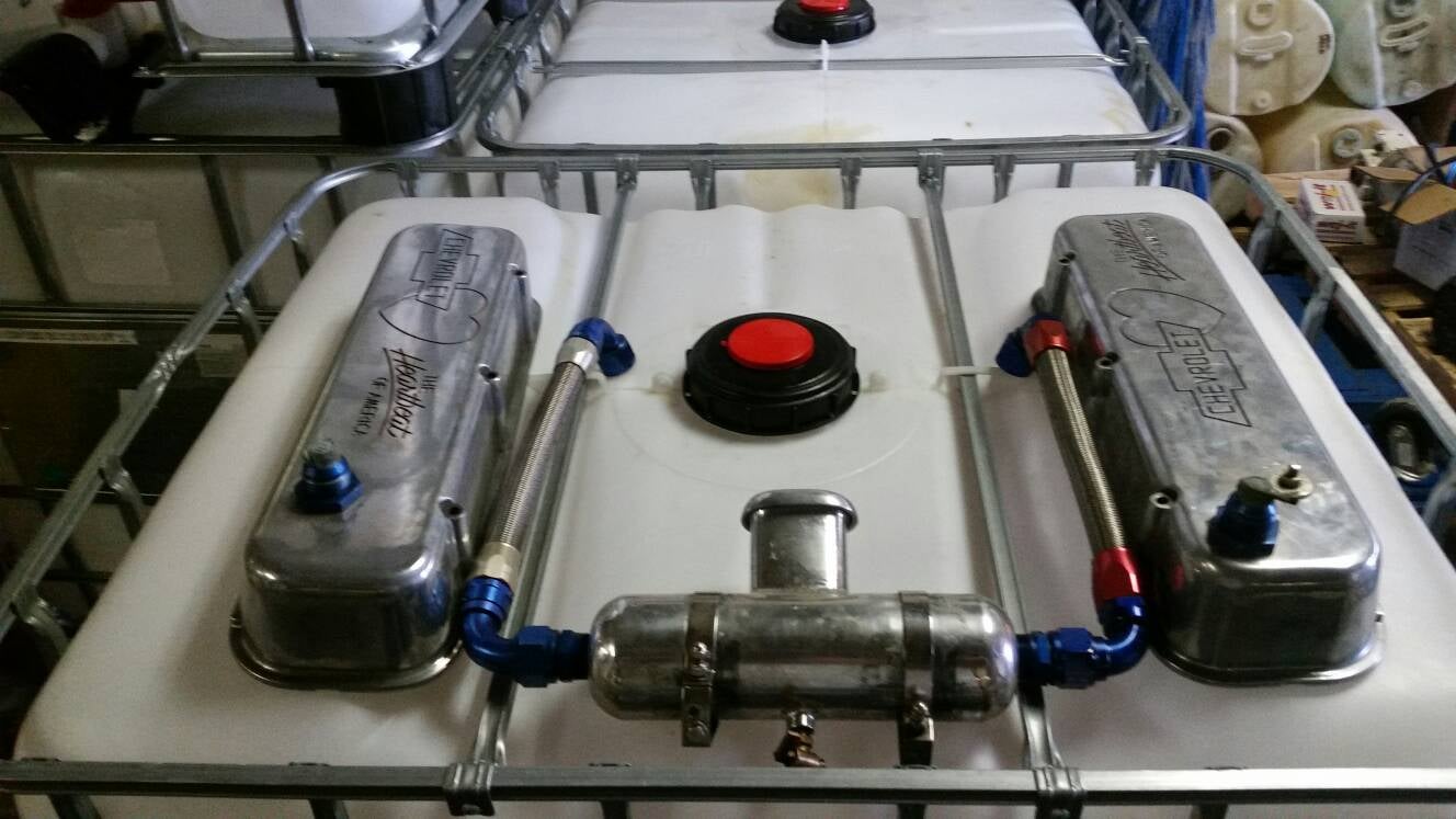 Bbc valve covers with puke canister | Performance Boats Forum