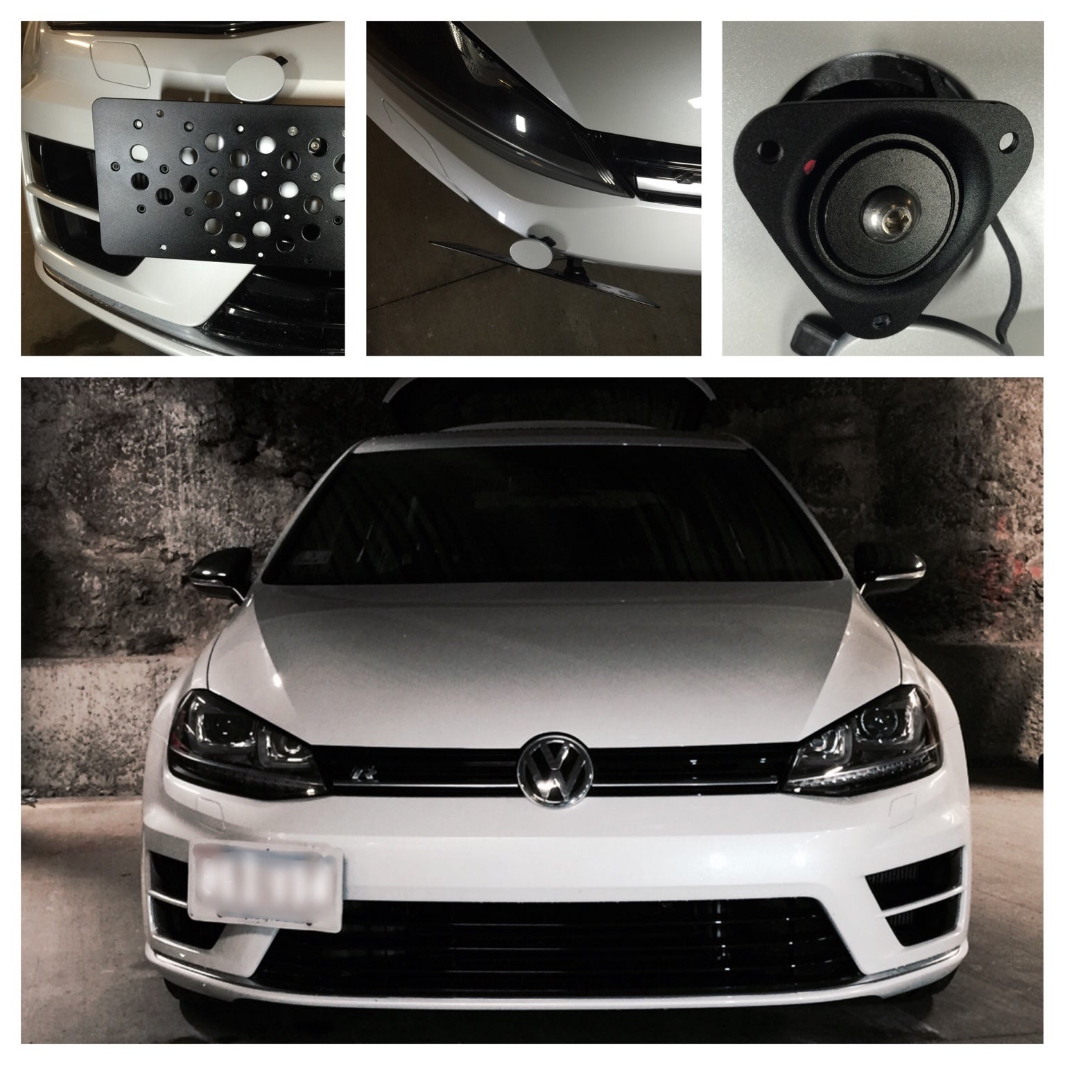 Rho Plate V2 front license plate mount - works well | VW Vortex ...