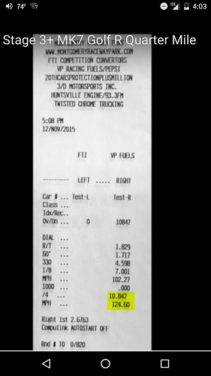 New and Improved MK7 R Drag Race Ladder | VW Vortex - Volkswagen Forum