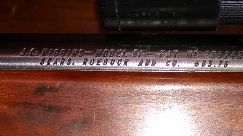 Serial # on JC Higgins Model 31?? | Rimfire Central Firearm Forum