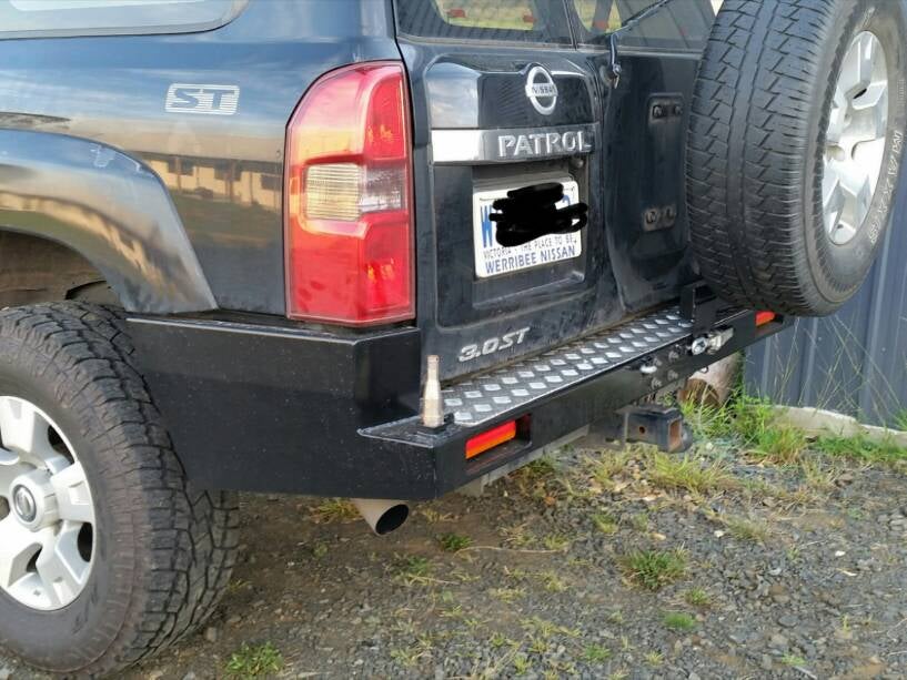 GU IV+ ome made rear bar and wheel carrier | Patrol 4x4 - Nissan Patrol ...