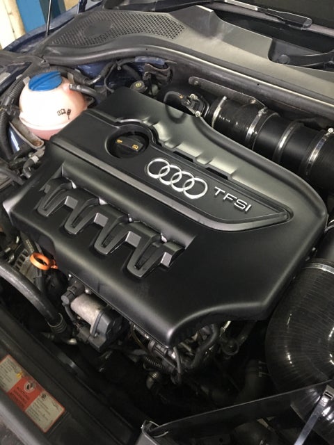 TTS engine cover sprayed black | Audi TT Forum