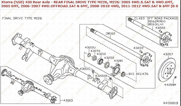 Rear Axle Shaft Assembly from Locked m226 | Second Generation Nissan ...