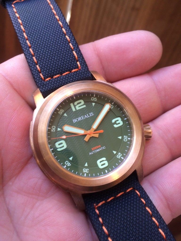 SOLD Borealis Batial Green Dial No Date with extras | WatchUSeek Watch ...