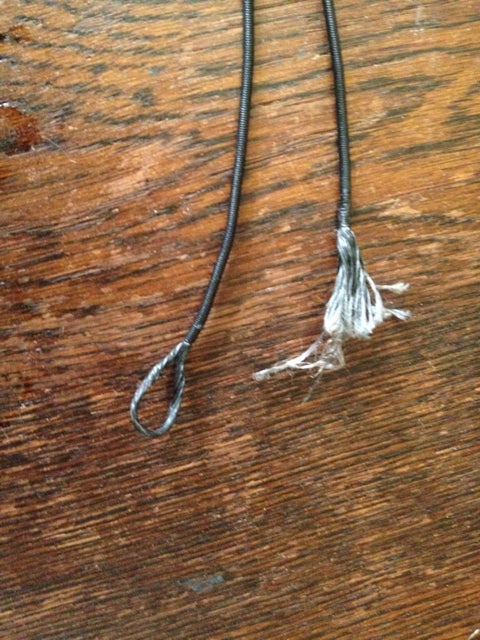 Dagger string busted at the end loop on the shot ... | Archery Talk Forum