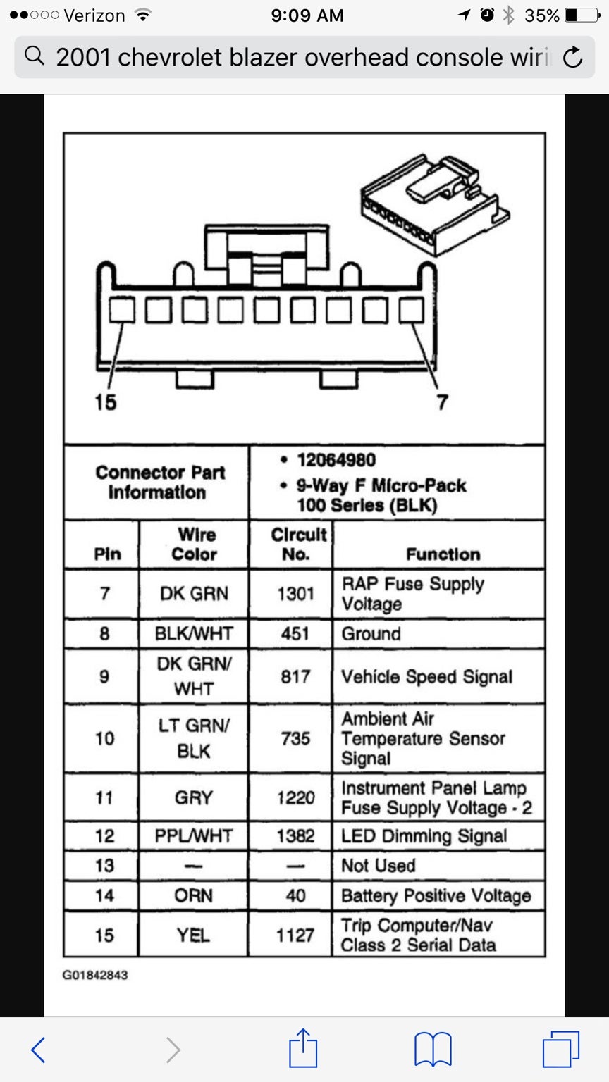 How To: 98+ Blazer Overhead Console Install | Page 3 | Chevrolet ...