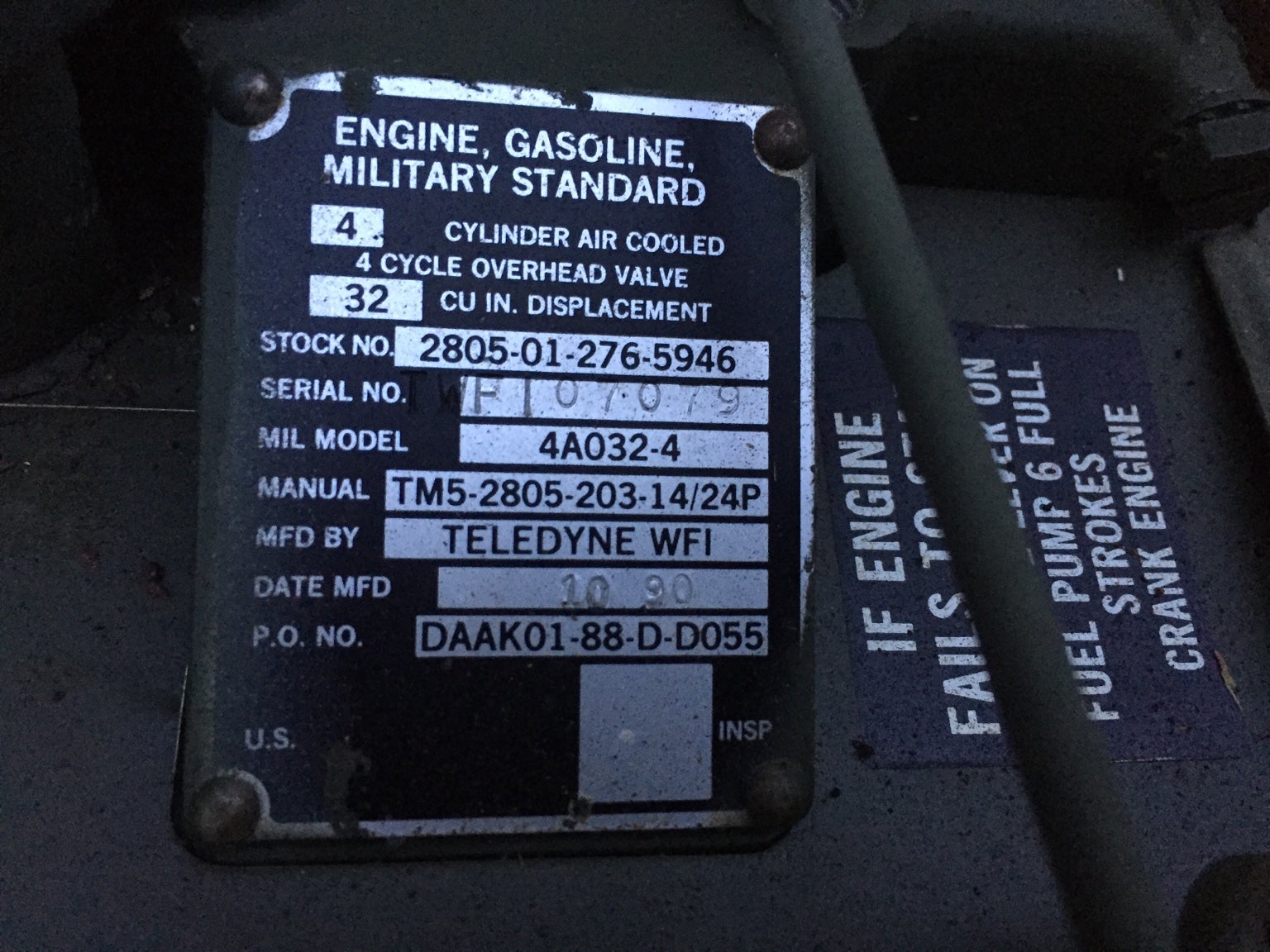 Teledyne Military engines 4A032-A new in crates $300 NC | Garden ...