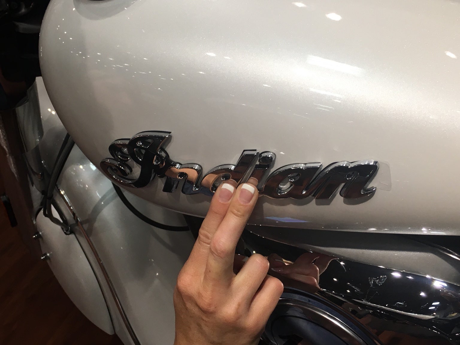 Springfield Indian chrome gas tank emblem on a Classic? | Indian ...