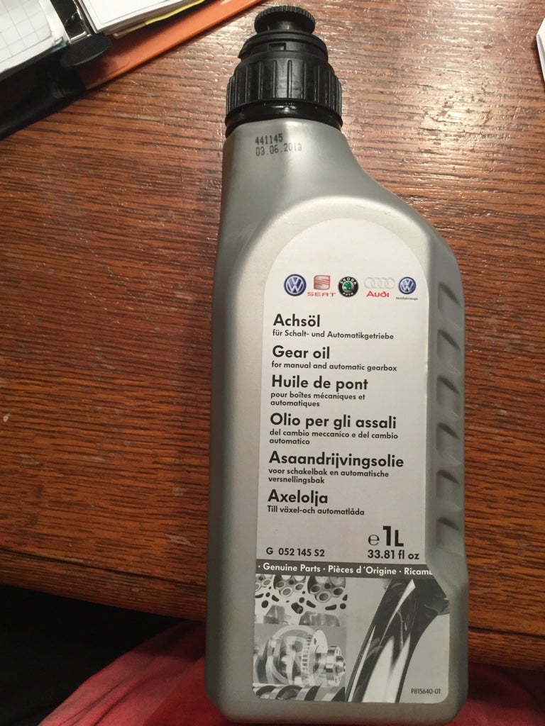 Diff Oil | VW Vortex - Volkswagen Forum