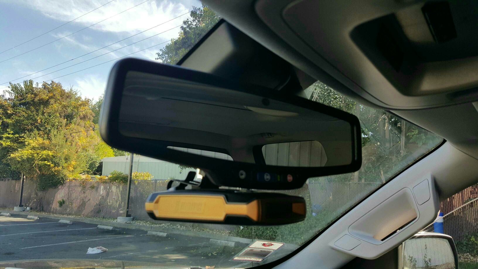 Radar Detector installed on rearview mirror | Chevy Silverado and GMC ...