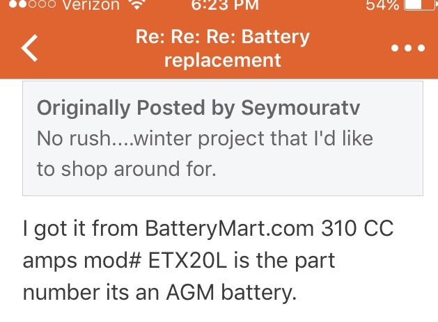 Replacement Battery | Can-Am Commander Forum