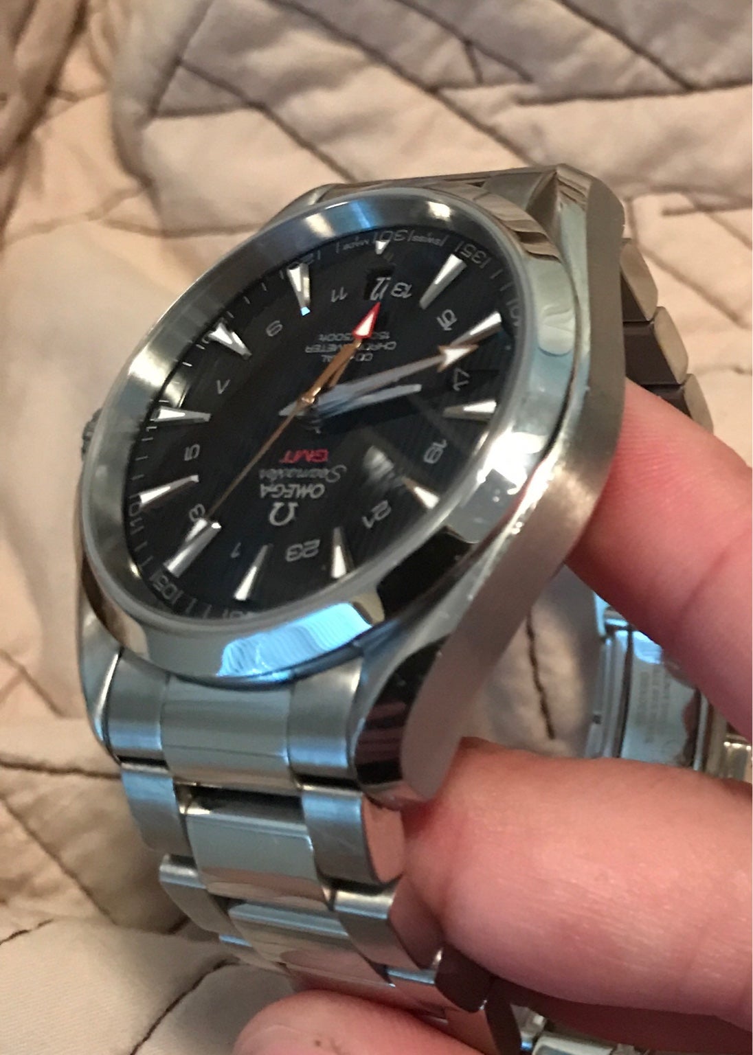FSOT - Omega Aqua Terra GMT - Blue dial, 8605 Movement | WatchUSeek ...