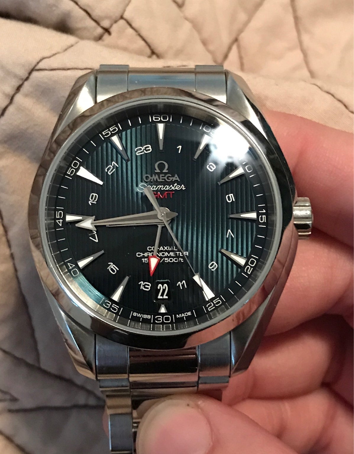 FSOT - Omega Aqua Terra GMT - Blue dial, 8605 Movement | WatchUSeek ...