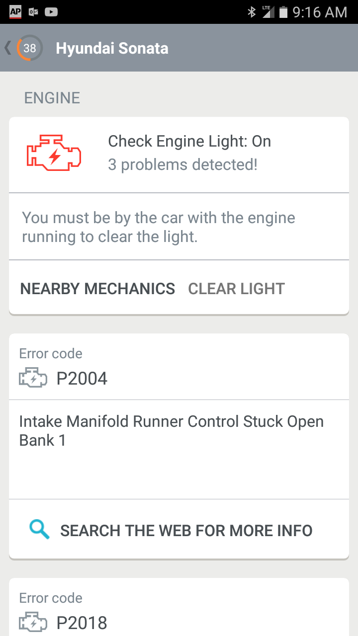 Engine Light On Code P2004, P2018, P200A | Hyundai Forums