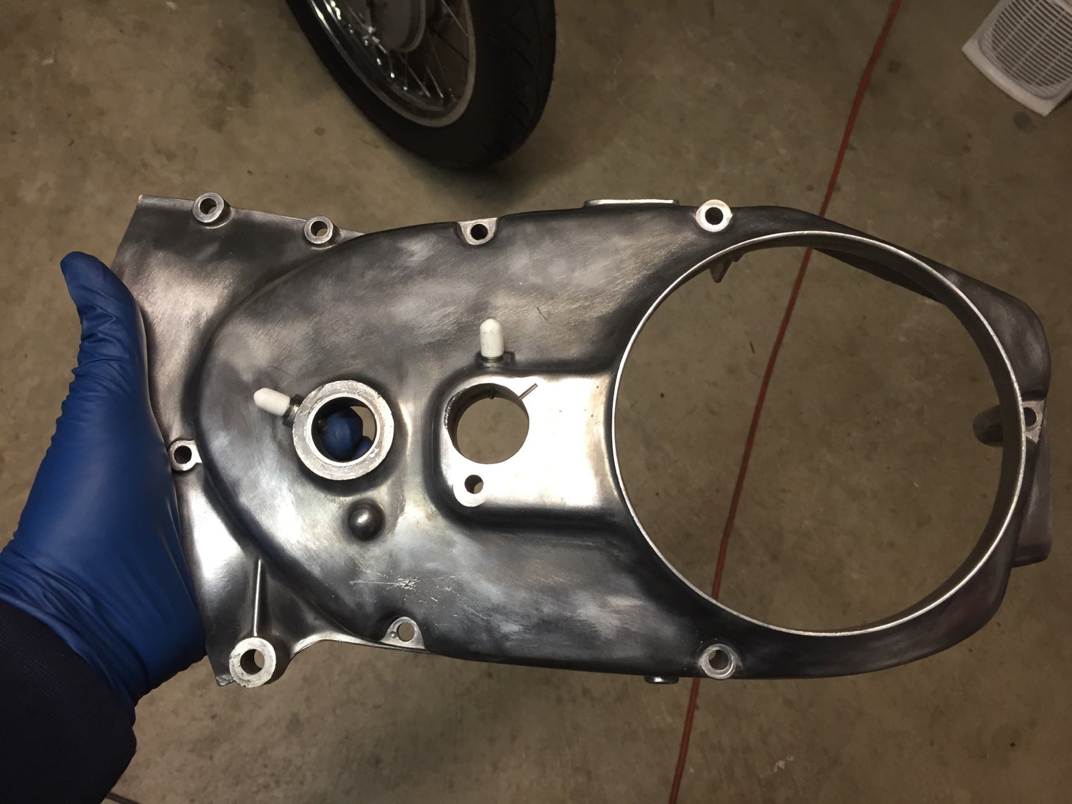 Engine side cover painting | Honda Twins