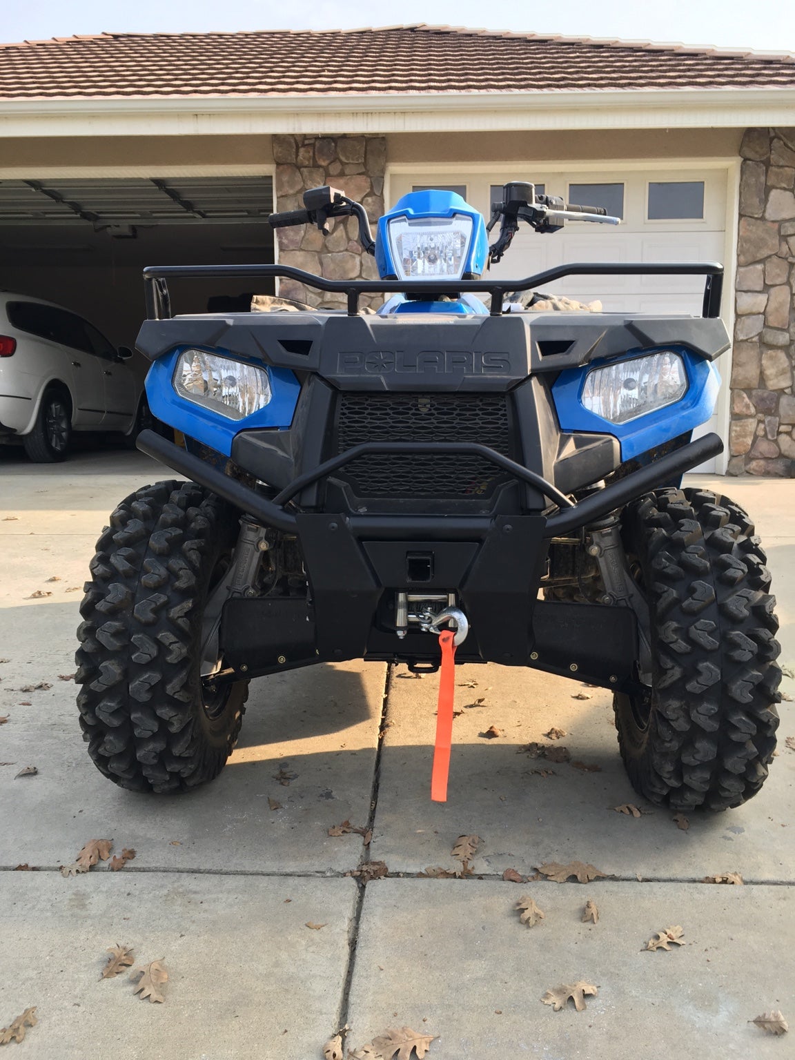 Oem utility front bumper installed | Polaris ATV Forum