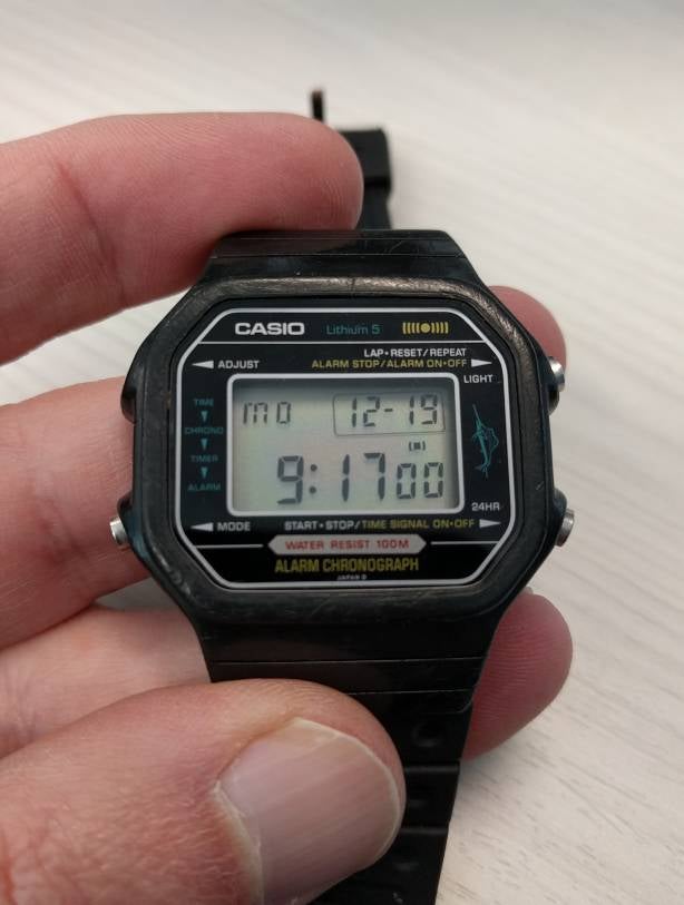 Incoming - Casio W-100 Marlin - help with slanted LCD | WatchUSeek ...