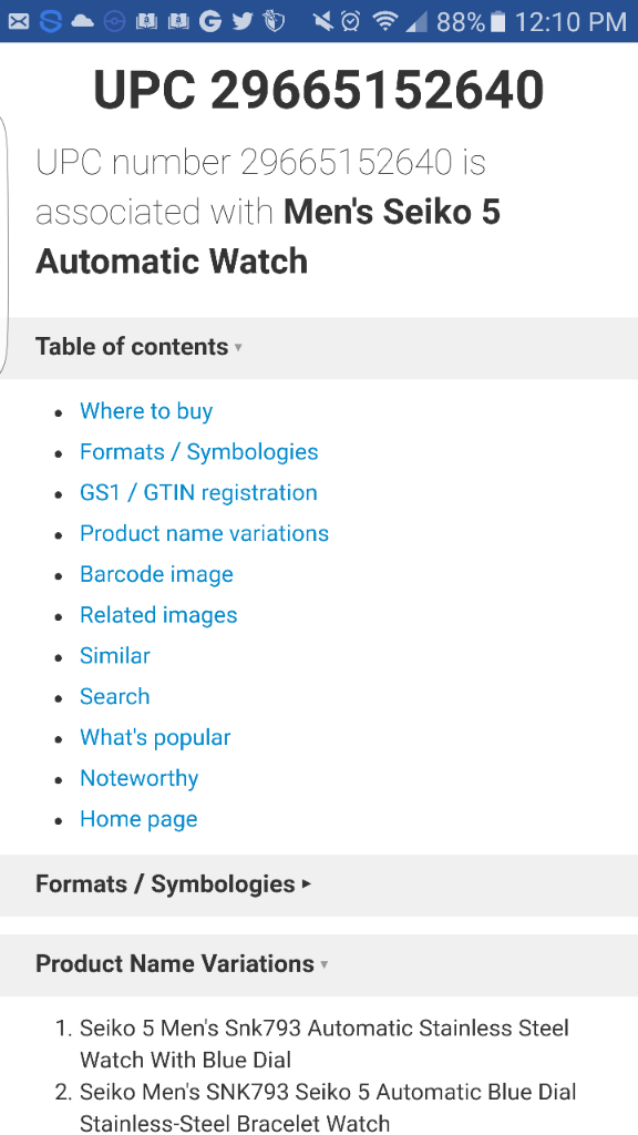 Find Seiko model number from numbers on box? | WatchUSeek Watch Forums
