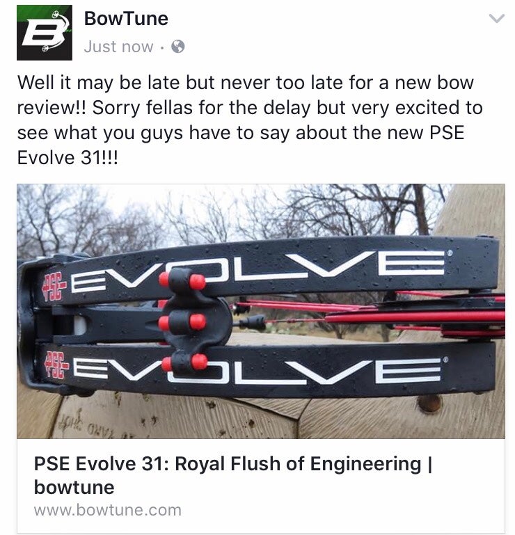 PSE Evolve 31 Review....Enjoy!! | Archery Talk Forum