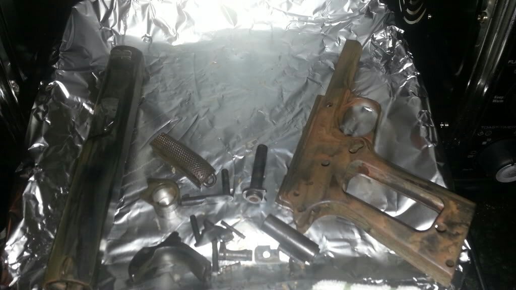 Slow rust bluing a slide? | 1911Forum