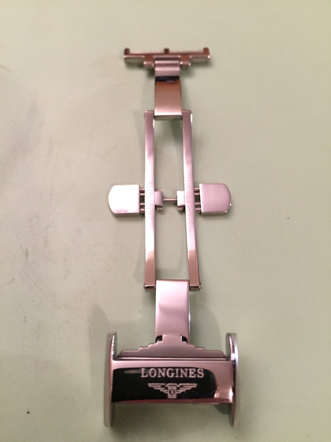 NEW 20mm Longines Alligator Strap and MINT Longines Deployant Clasp ...