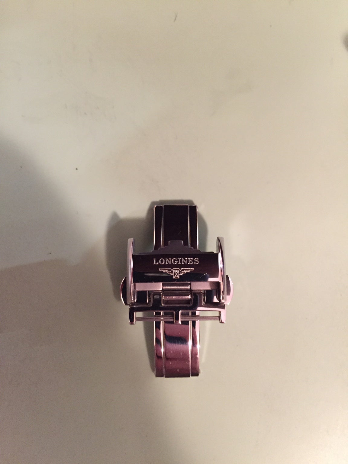 NEW 20mm Longines Alligator Strap and MINT Longines Deployant Clasp ...