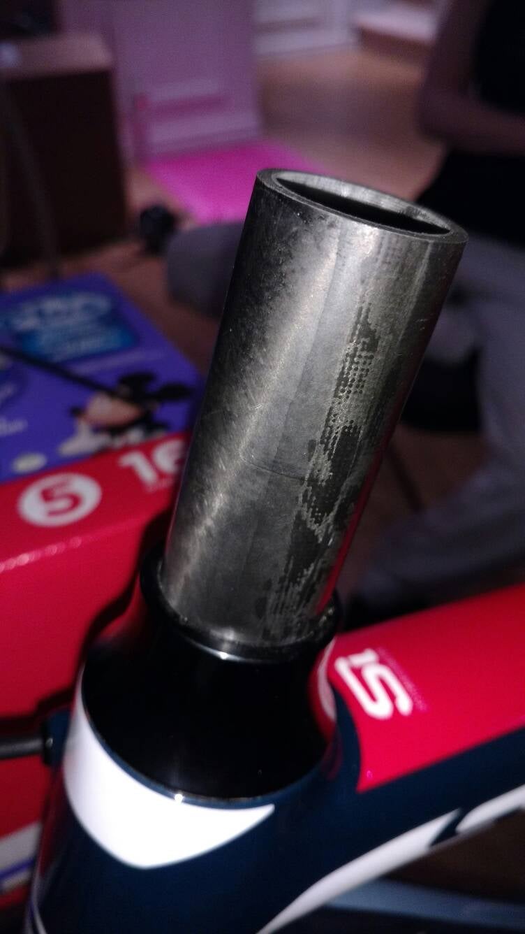 Cracked aluminum steerer? | Road Bike, Cycling Forums