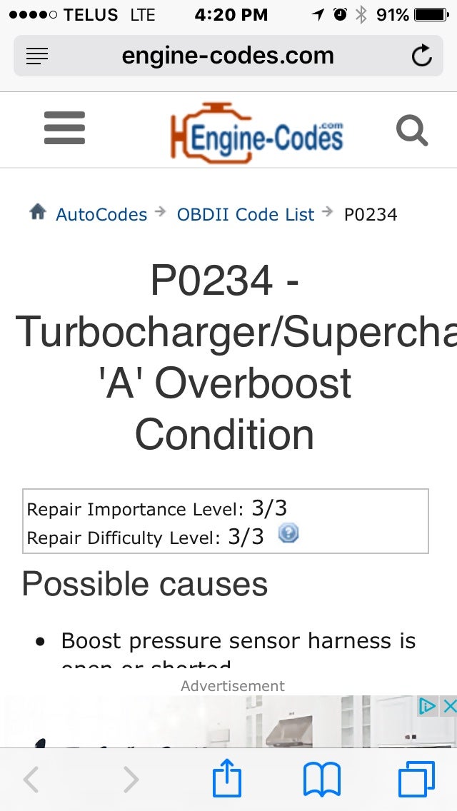 check engine code P0234 | Can-Am Maverick Forum