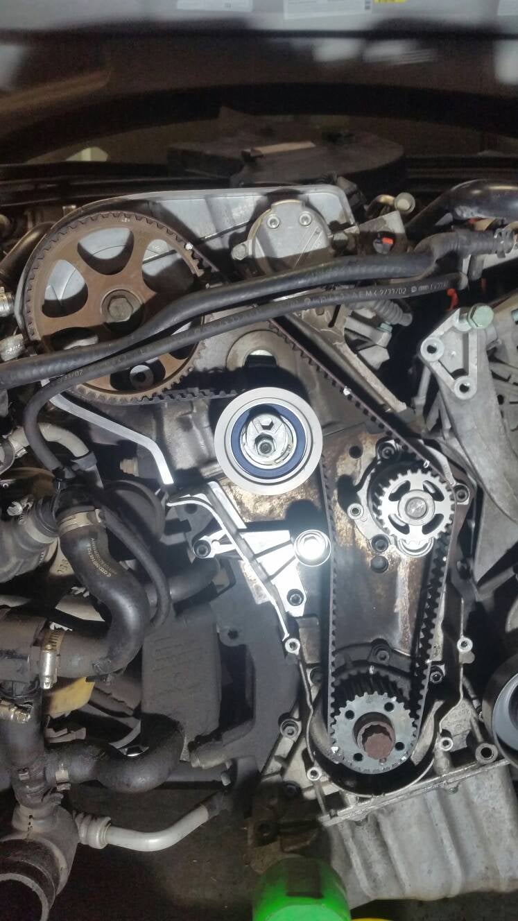how to cover timing belt when using manual tensioner | VW Vortex ...