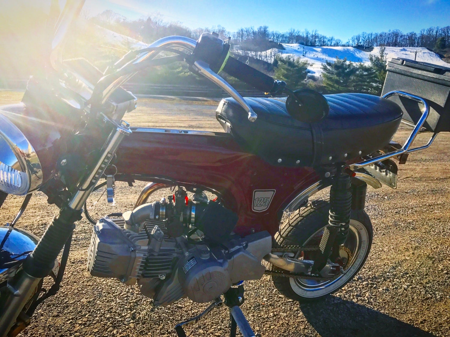 White Trash Revisited. White Honda DAX clone repowered with a Zongshen ...
