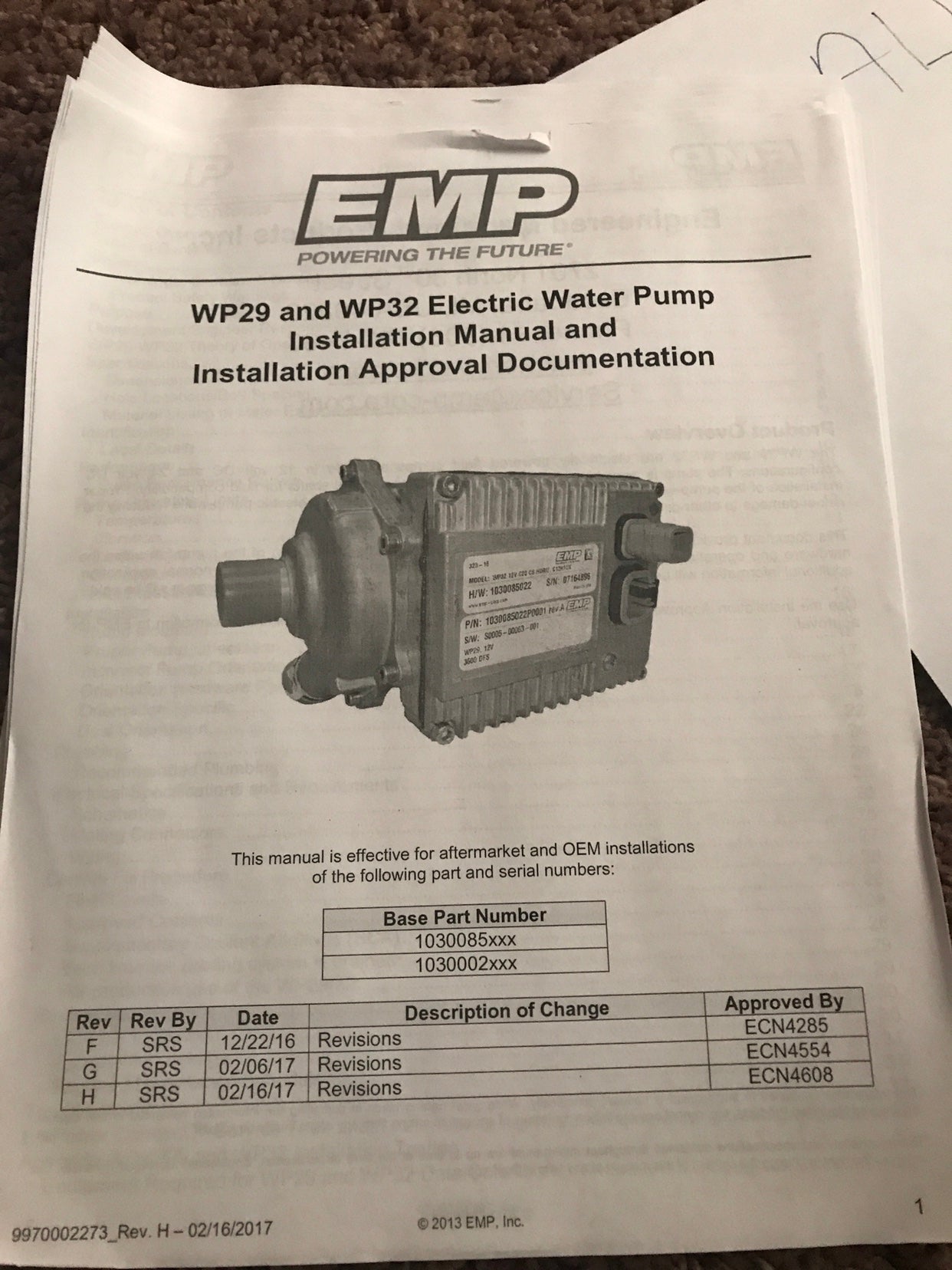FS BNIB D3 Pro Speed reprogrammed WP32 Stewart EMP pump | Cadillac CTS ...