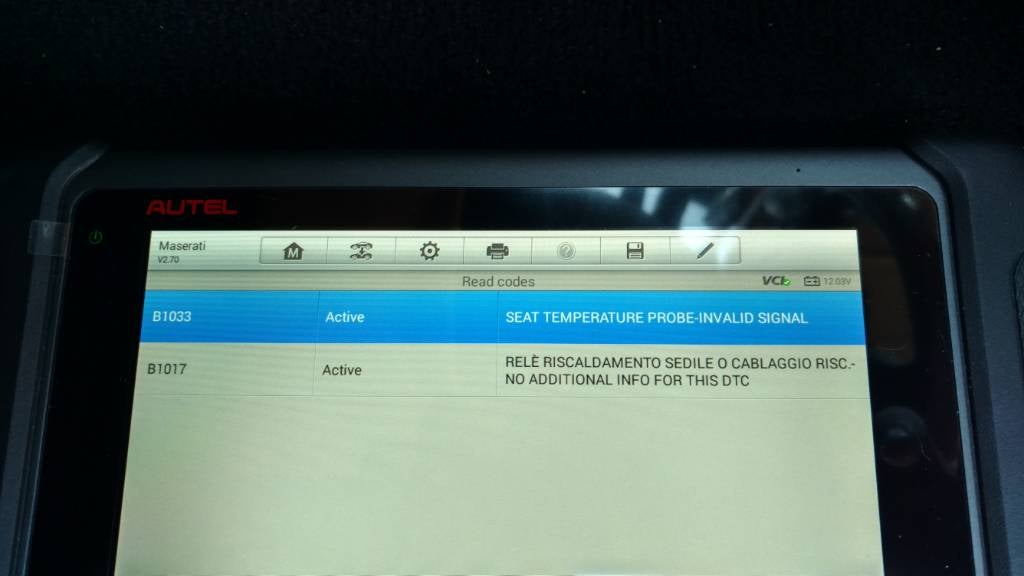 Insight on Codes B1033, B1017 and C1203 please! | Maserati Forum