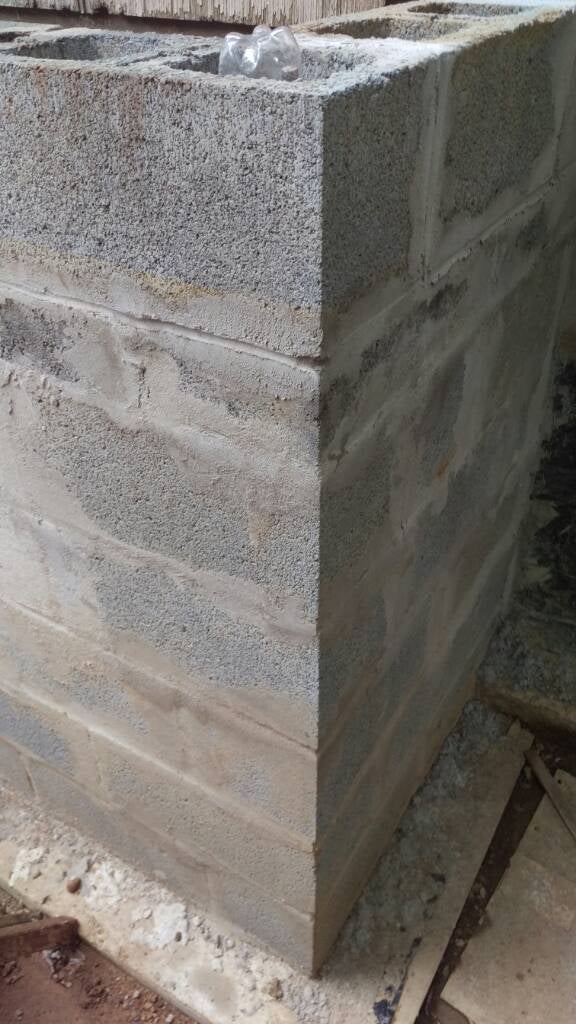 Foundation Concrete Block Wall Laid - How To Parge? | DIY Home ...