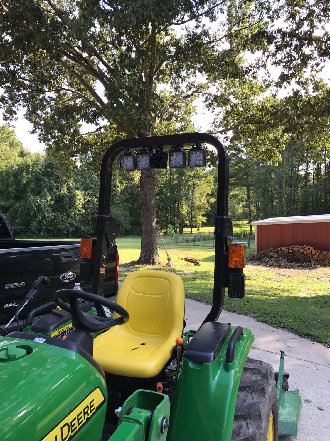 Adding lights to the ROPS on a 3025E | Green Tractor Talk