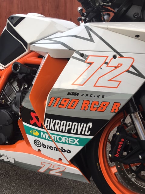 RC8R Motocal graphics before and after pics | KTM Owners Forum