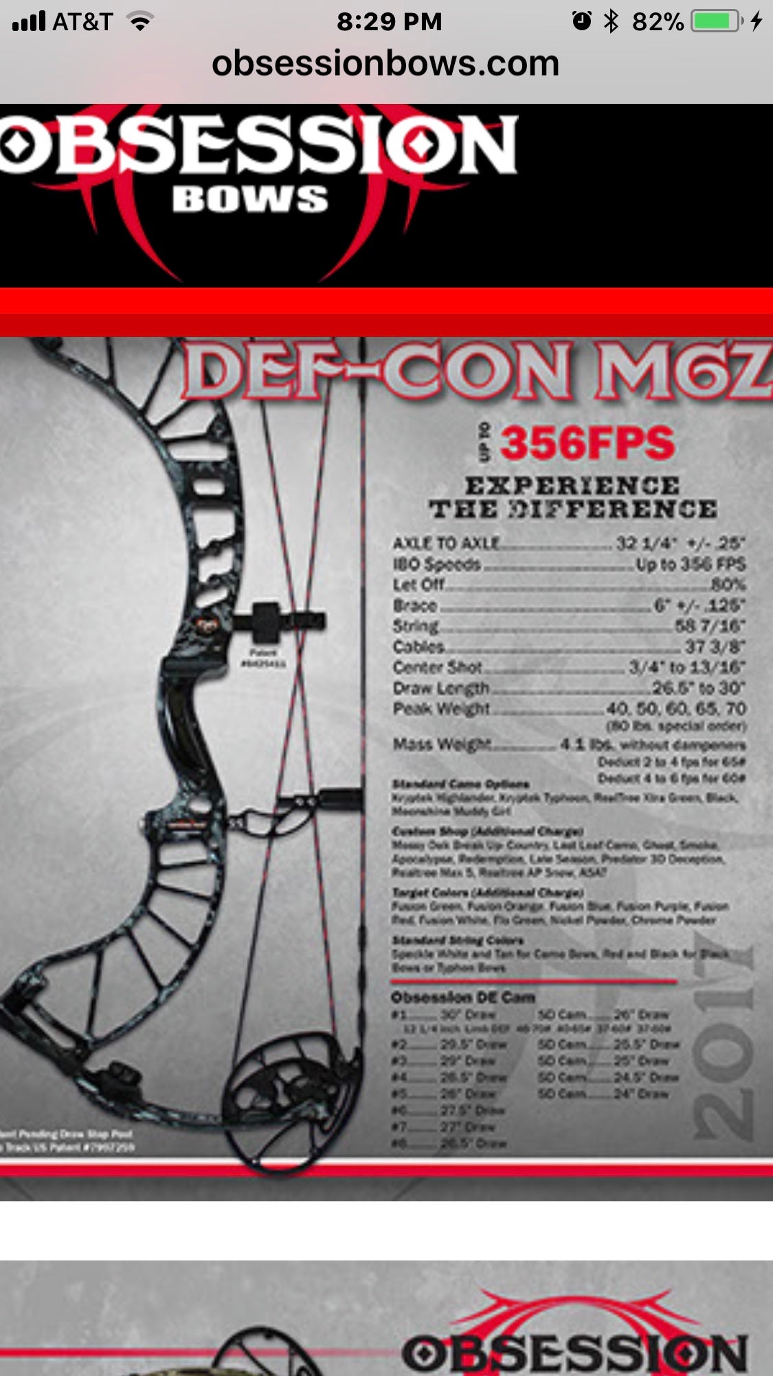 obsession m6z string and cable measurements !!!!!!! | Archery Talk Forum
