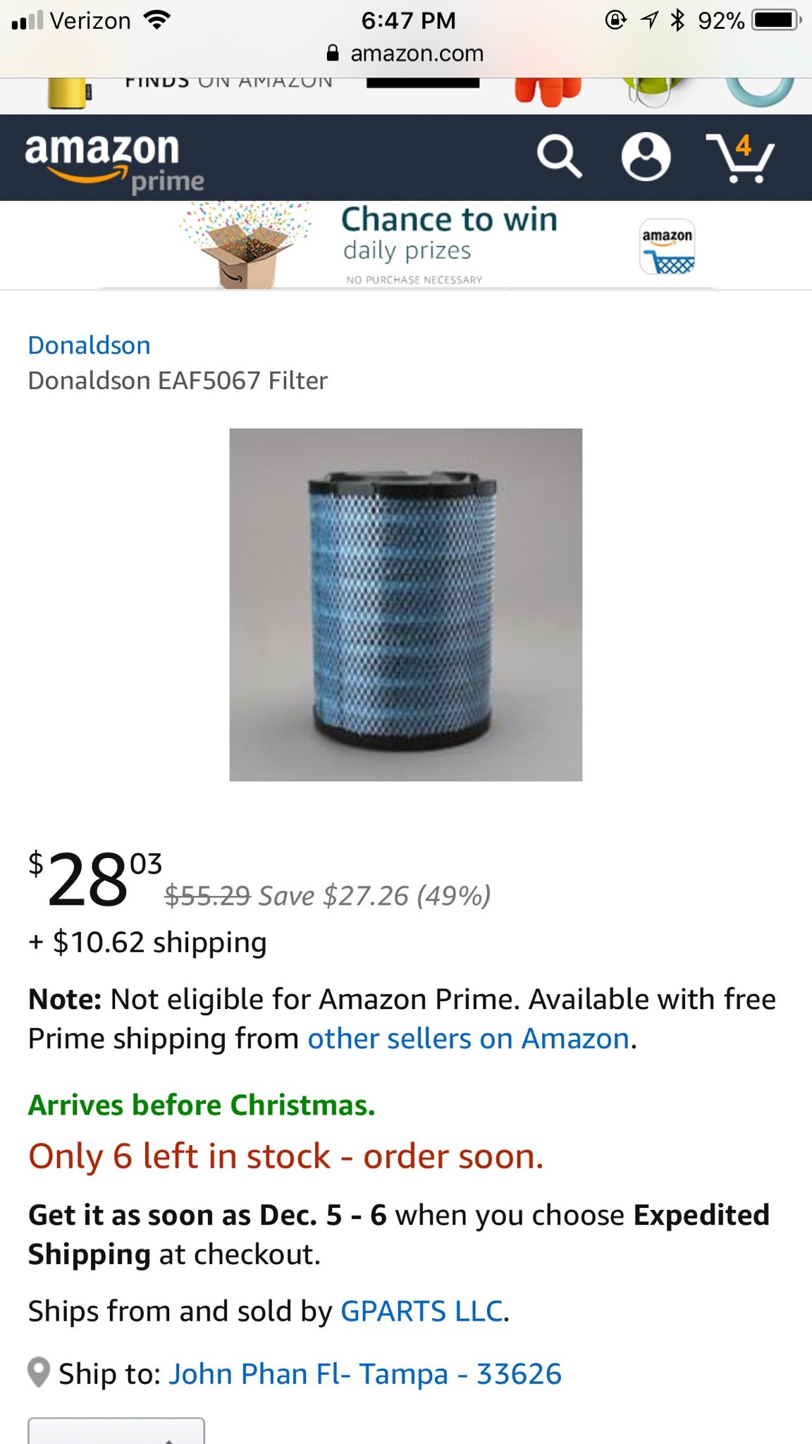 Switched to the "blue" Riff Raff proprietary 6637 air filter | Ford ...