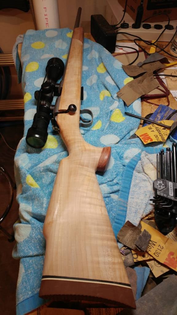 Project Begins: Custom Curly Maple Stock for CZ 455 Stainless | Rimfire ...