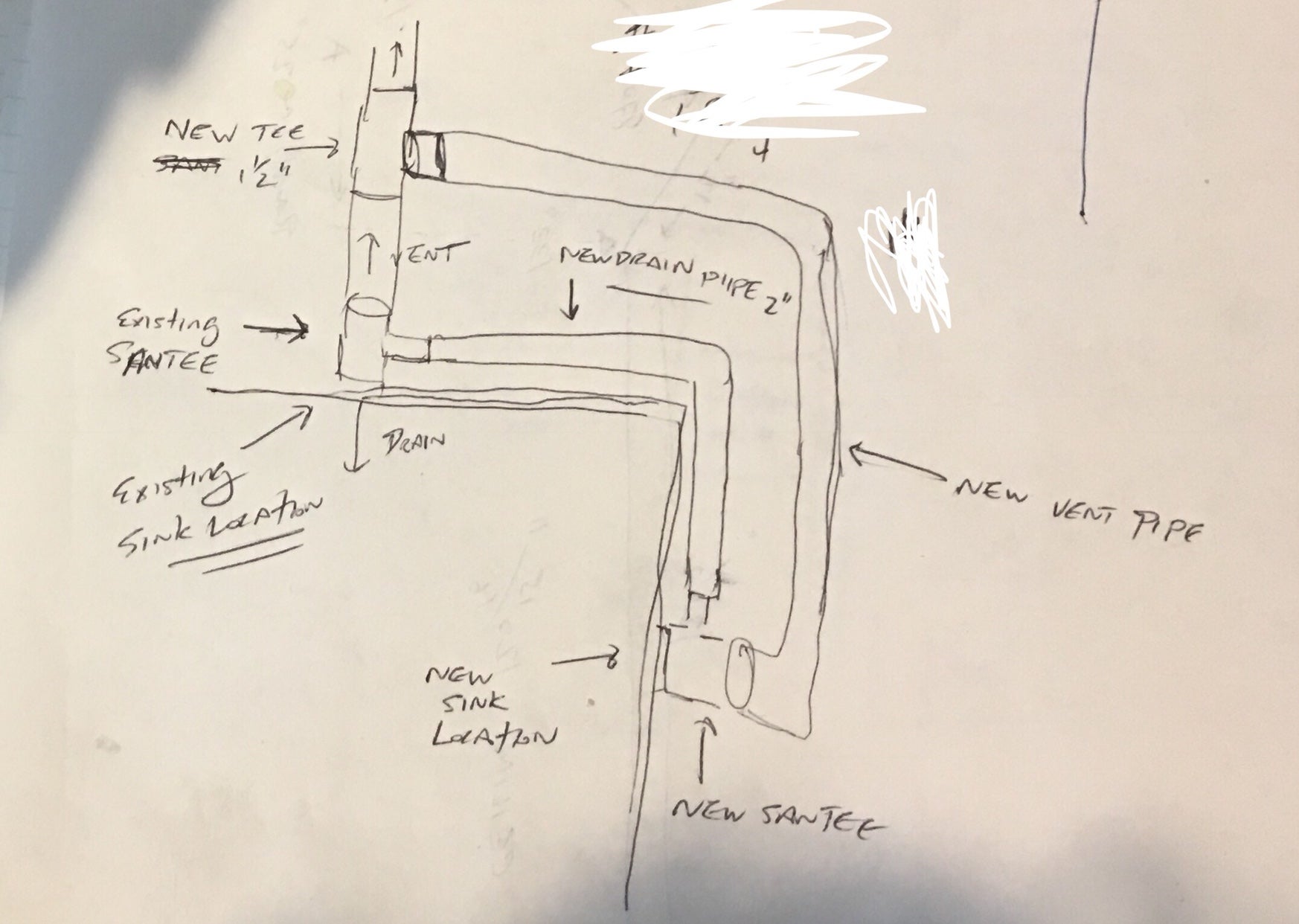 Moving a kitchen drainpipe | DIY Home Improvement Forum