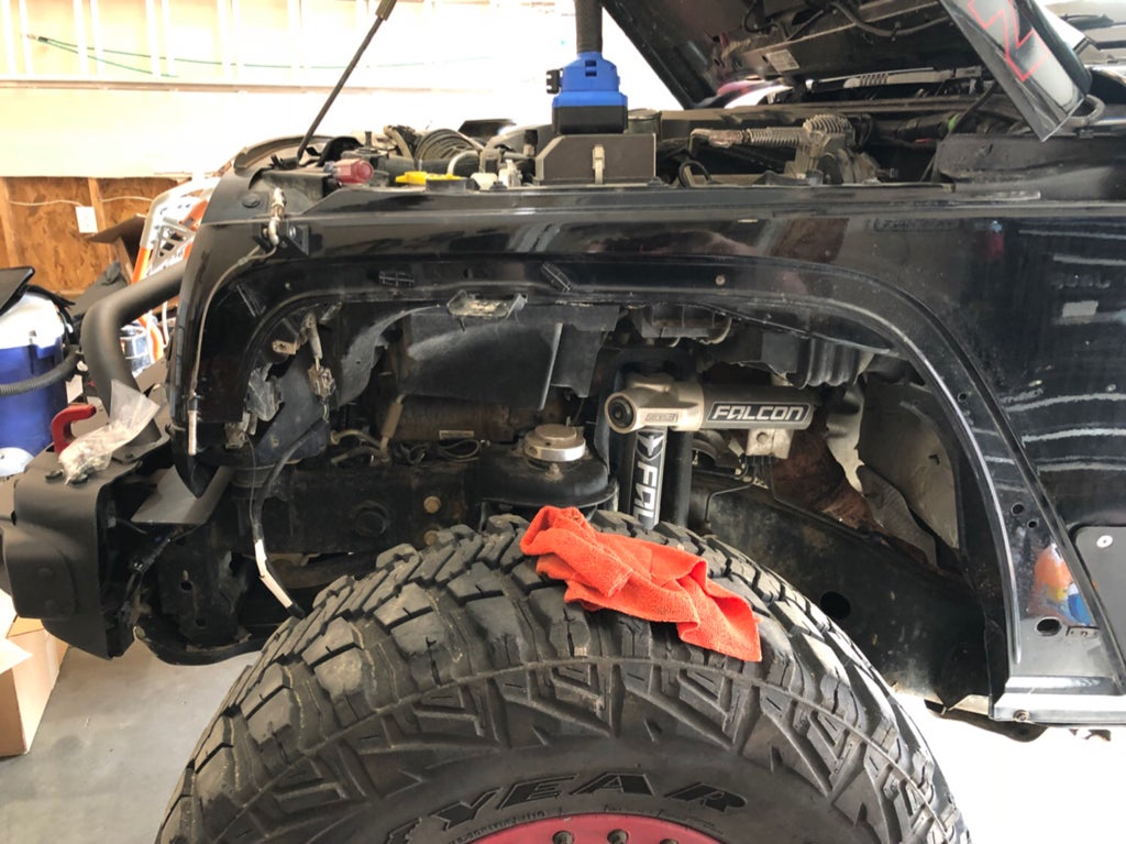 Hyline Offroad inner fender liners with Falcon shocks | Jeep Wrangler Forum