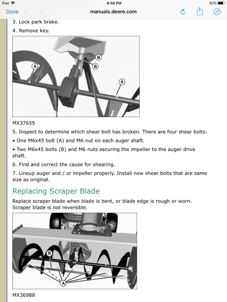 Snowblower shear pins | My Tractor Forum
