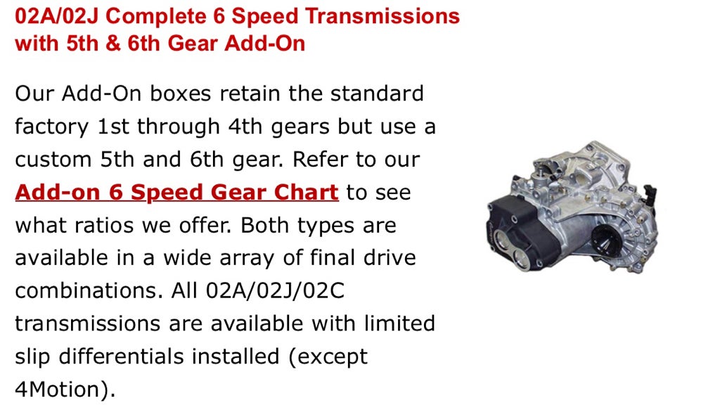 2.5L Transmission for the VR6 | VW Vortex - Volkswagen Forum