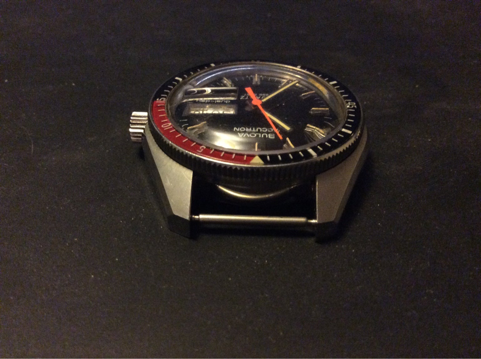 1979 Bulova N9 Accutron 666ft Dual Day Dive Watch Devil Diver ...
