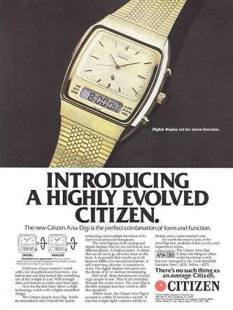 Citizen watch adverts - old and new. | WatchUSeek Watch Forums
