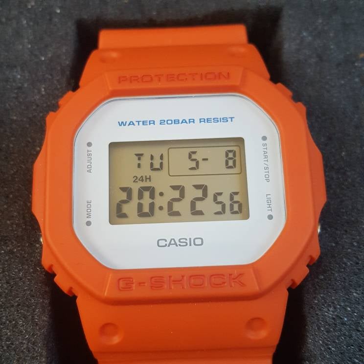 EU WTS Casio G-shock Men Watch Digital Quartz Resin Orange DW-5600M-4CR ...