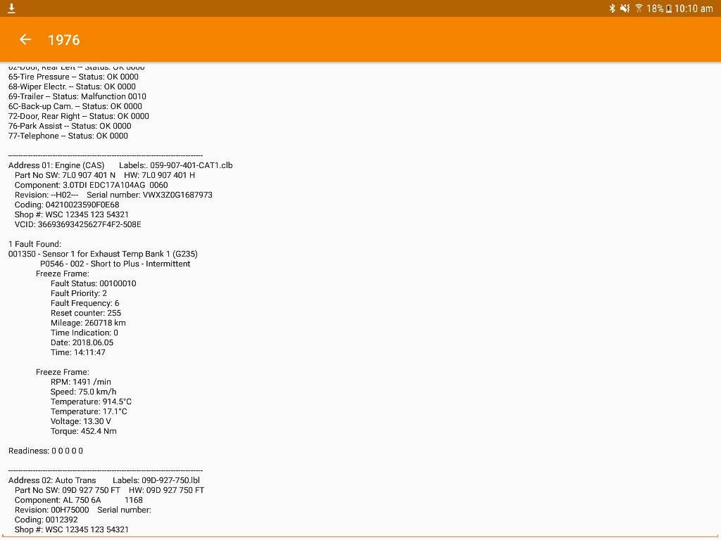 How to fix fault code 5260 Sensor 1 Exhaust Temp Bank 1 (G235) P0544 ...