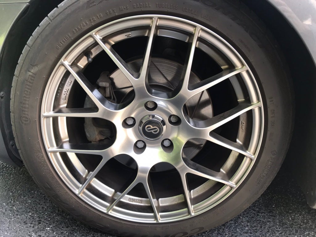 Enkei Tuning Raijin Hyper Silver 18x8 with tires | VW Vortex ...